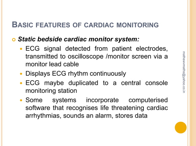 Cardiac monitoring & ECG | PPTX