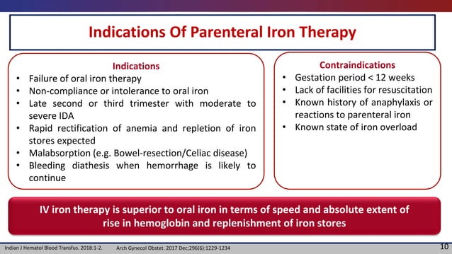 IRON DEFICIENCY ANEMIA OVERVIEW WITH FOCUS ON PARENTRAL IRON THERAPY ...