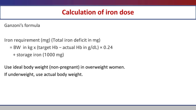IRON DEFICIENCY ANEMIA OVERVIEW WITH FOCUS ON PARENTRAL IRON THERAPY ...