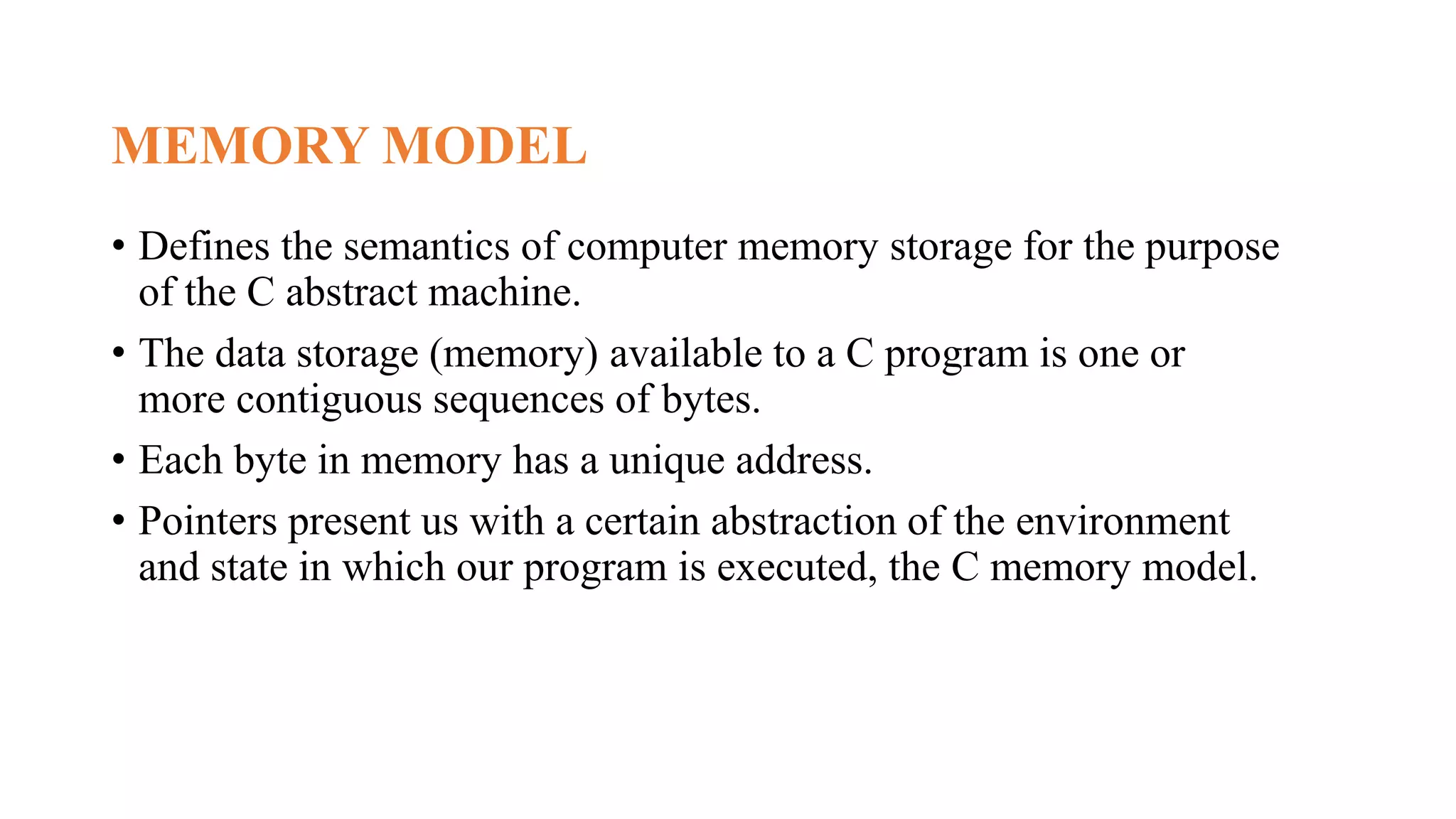 C MEMORY MODEL .pptx C MEMORY MODEL .pptx