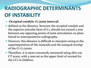 classification and managenement of paediatric craniocervical junction ...