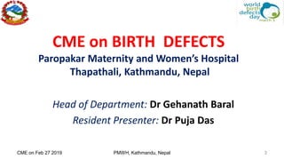 CME on birth defect | PDF