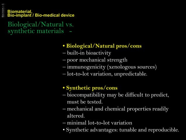 Basics of- HUMAN BIOMATERIALS, IMPLANTABLE MEDICAL DEVICES AND ...