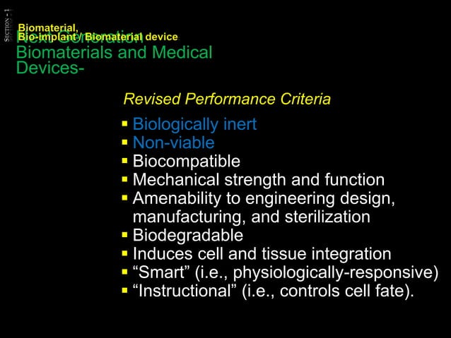 Basics of- HUMAN BIOMATERIALS, IMPLANTABLE MEDICAL DEVICES AND ...