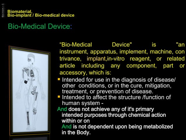 Basics of- HUMAN BIOMATERIALS, IMPLANTABLE MEDICAL DEVICES AND ...
