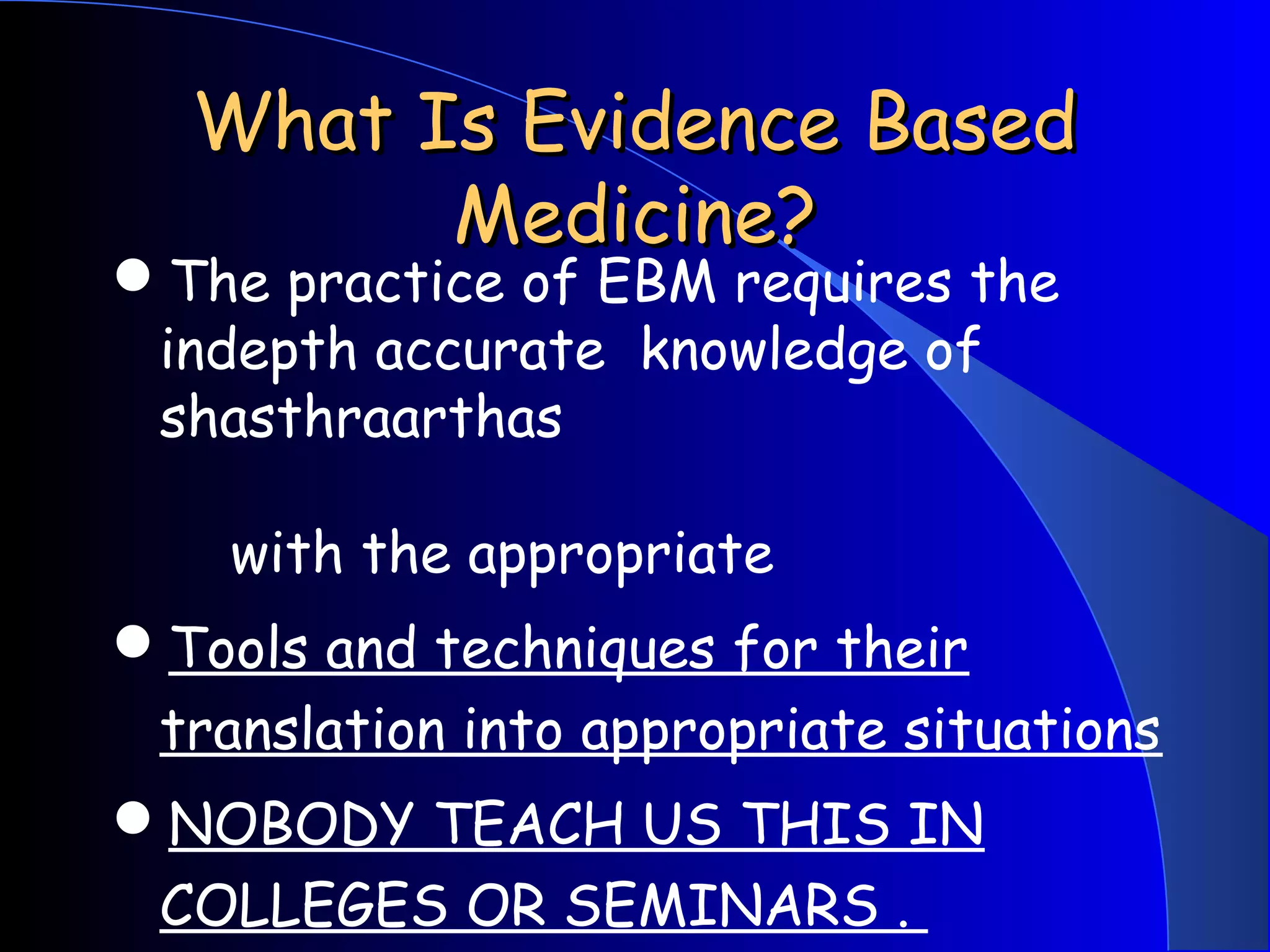 CME On Science Based Evidence Based Paediatric practice | PPT