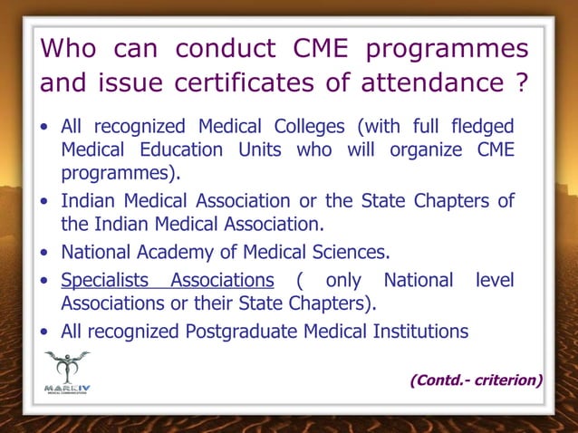 CMEs in India - Part 1 | PPT | Healthcare Industry | Industries