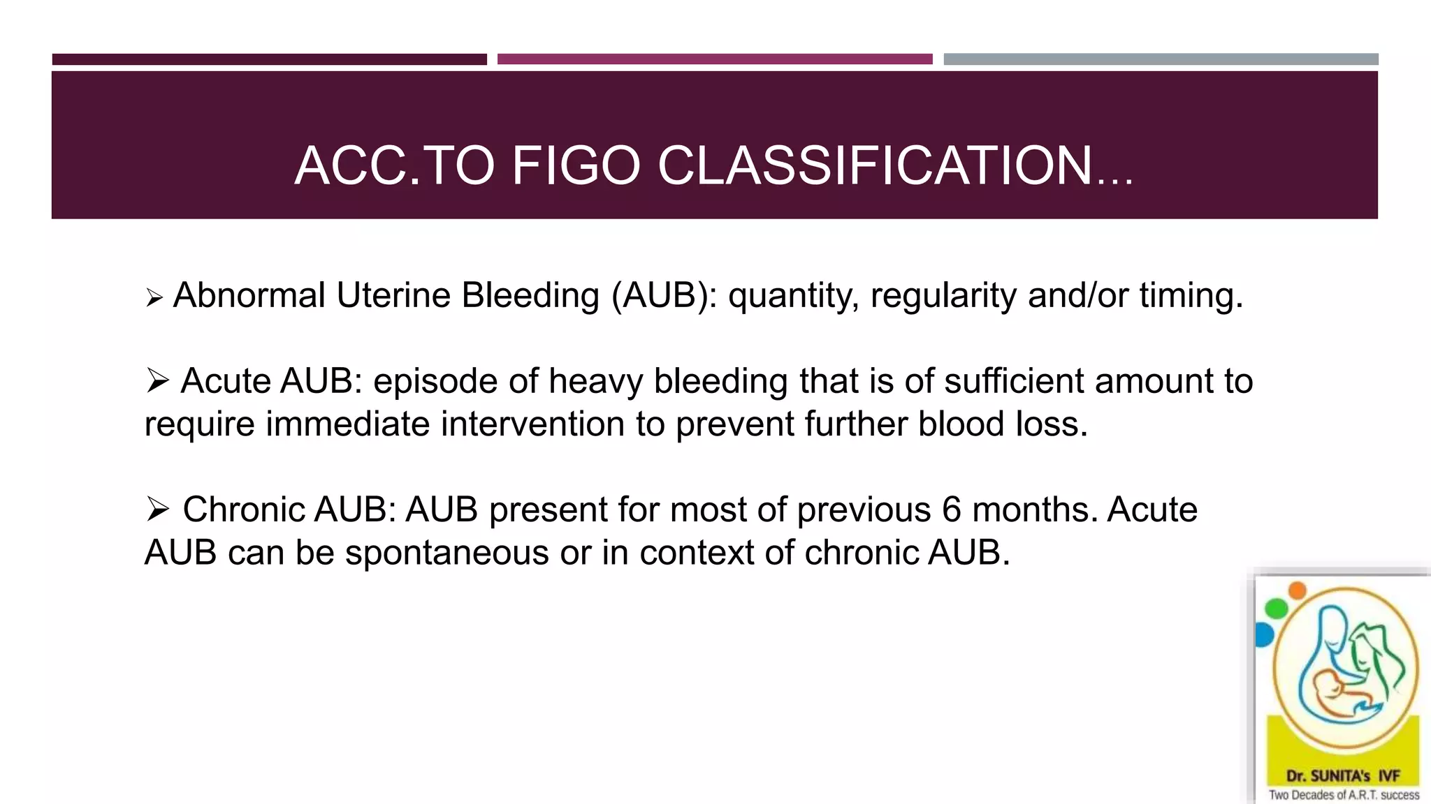ABNORMAL UTERINE BLEEDING- WHAT IS NEW ? | PPT