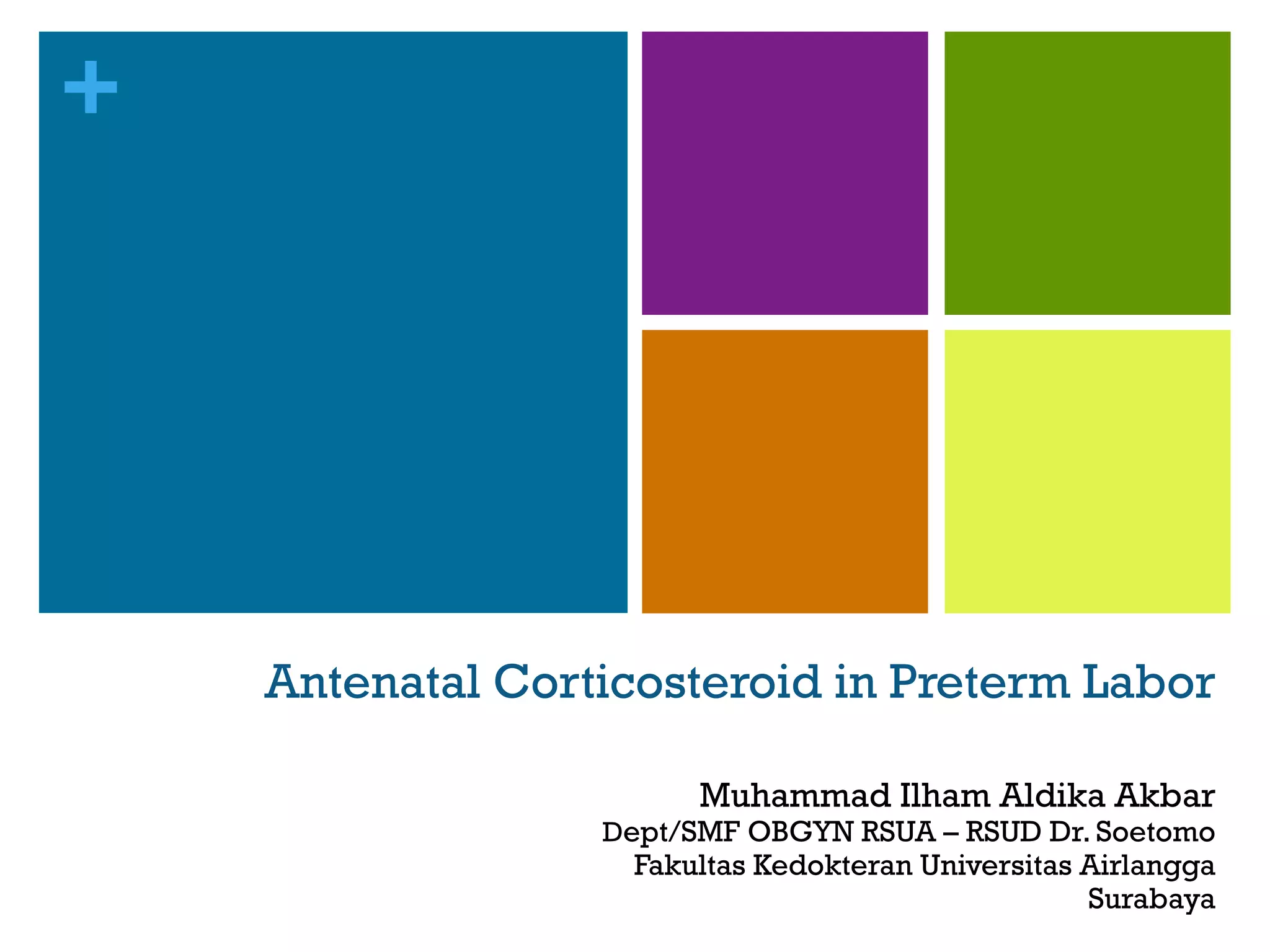 Antenatal Steroid for Preterm Birth | PDF