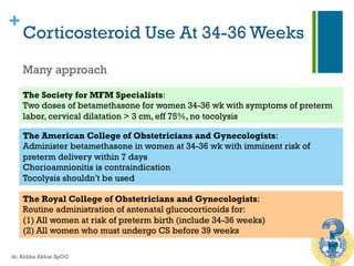 Antenatal Steroid for Preterm Birth | PDF