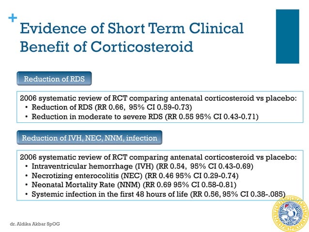 Antenatal Steroid for Preterm Birth | PDF