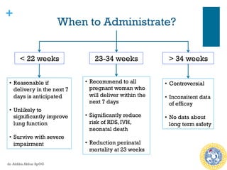 Antenatal Steroid for Preterm Birth | PDF