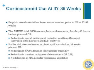 Antenatal Steroid for Preterm Birth | PDF