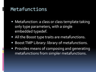 C++ metaprogramming | PPT