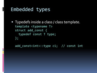 C++ metaprogramming | PPTX