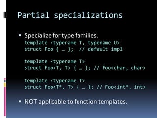 C++ metaprogramming | PPTX