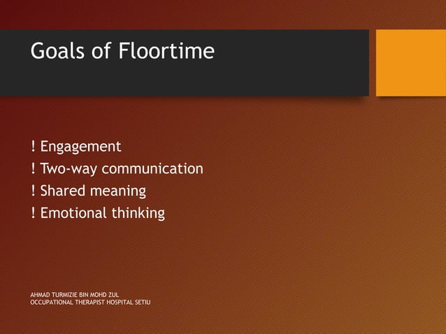 Floortime DIR in Occupational Therapy Management | PPT