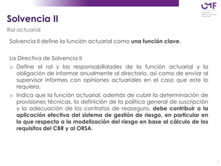 El Rol del actuario en Solvencia II | PDF