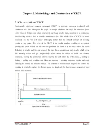 Continuously reinforced concrete pavement seminar report by ...