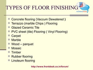 Different Types Of Floor Finishes