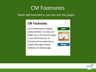 CM Footnotes | PPT