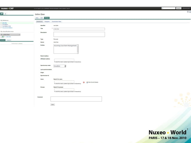 Nuxeo World Session: Case Management Framework | PPT