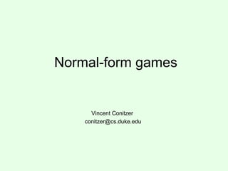 Game theory, normal form games in economics | PPT