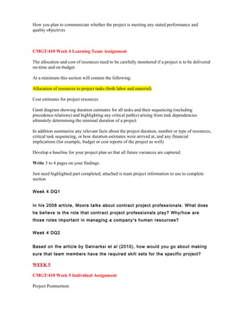 Cmgt 410 Entire Course | DOC