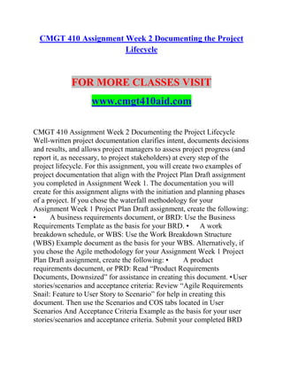 CMGT 410 AID Achievement Education--cmgt410aid.com