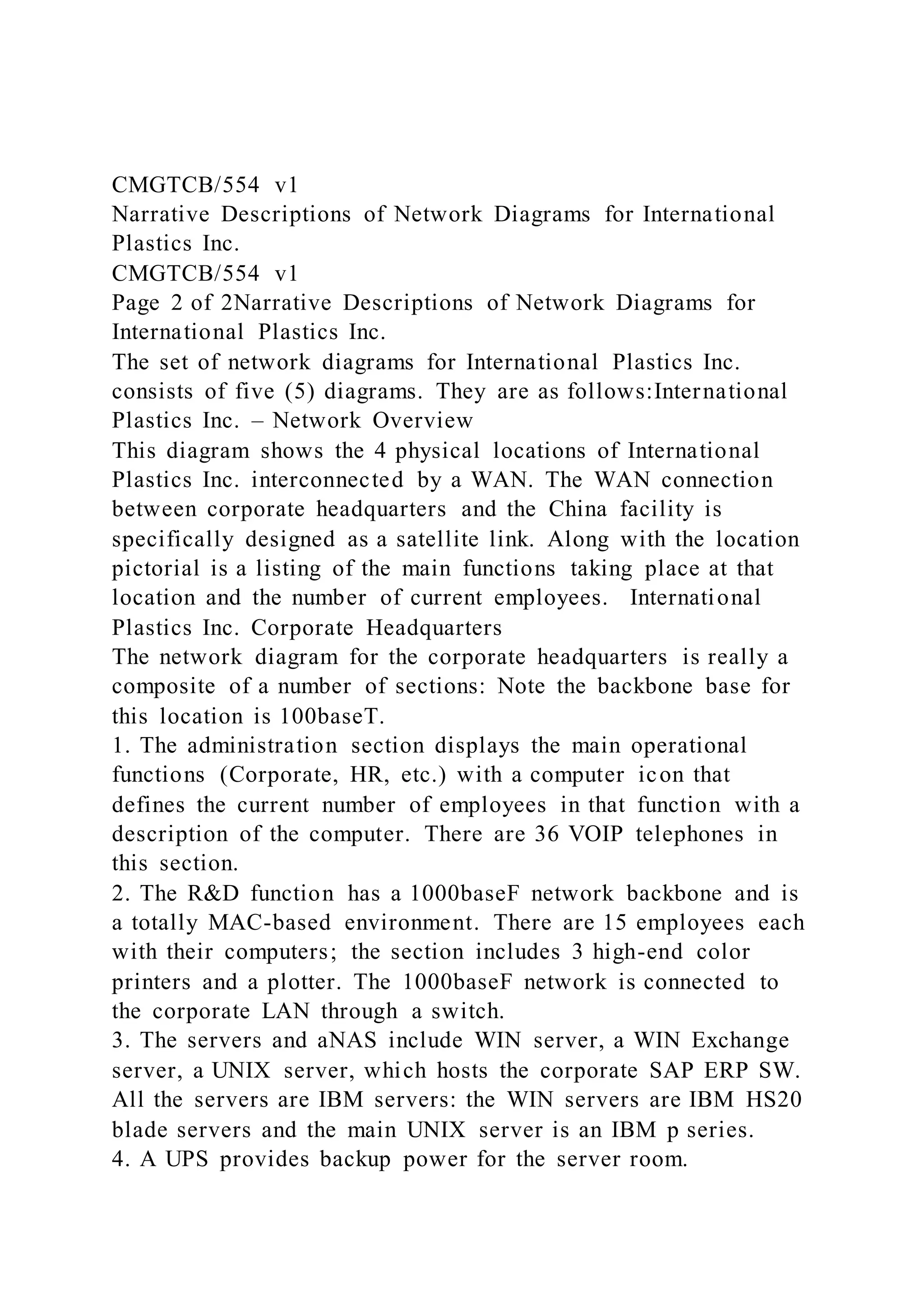 CMGTCB554 v1Narrative Descriptions of Network Diagrams for Inte | DOCX