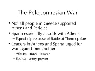 The Peloponnesian War and Philosophy | PPT