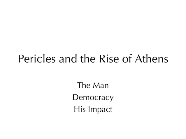 Pericles And Rise Of Democracy | PPT