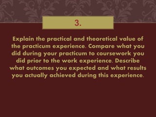 Cmh 204 Practicum and Clinical Field Attachments 1 | PPT