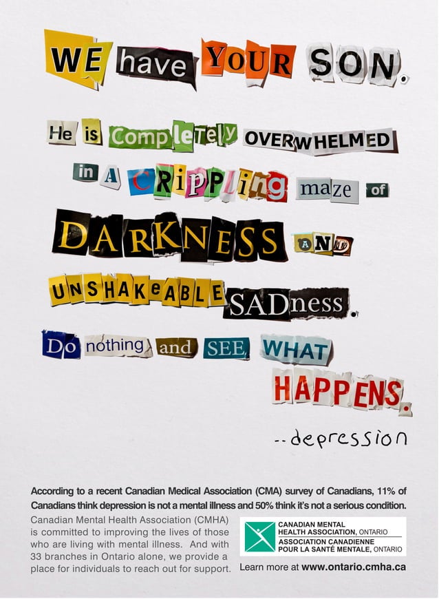Cmha Ransom Depression Ad V2 | PDF