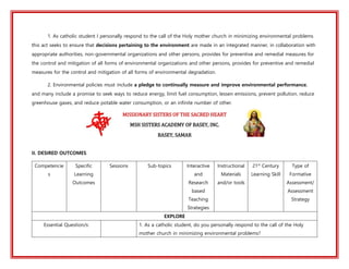 CURRICULUM MAP in mapeh for grade 9 students | DOCX