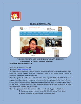Cm health insurance scheme | DOCX