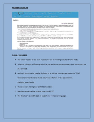 Cm health insurance scheme | DOCX