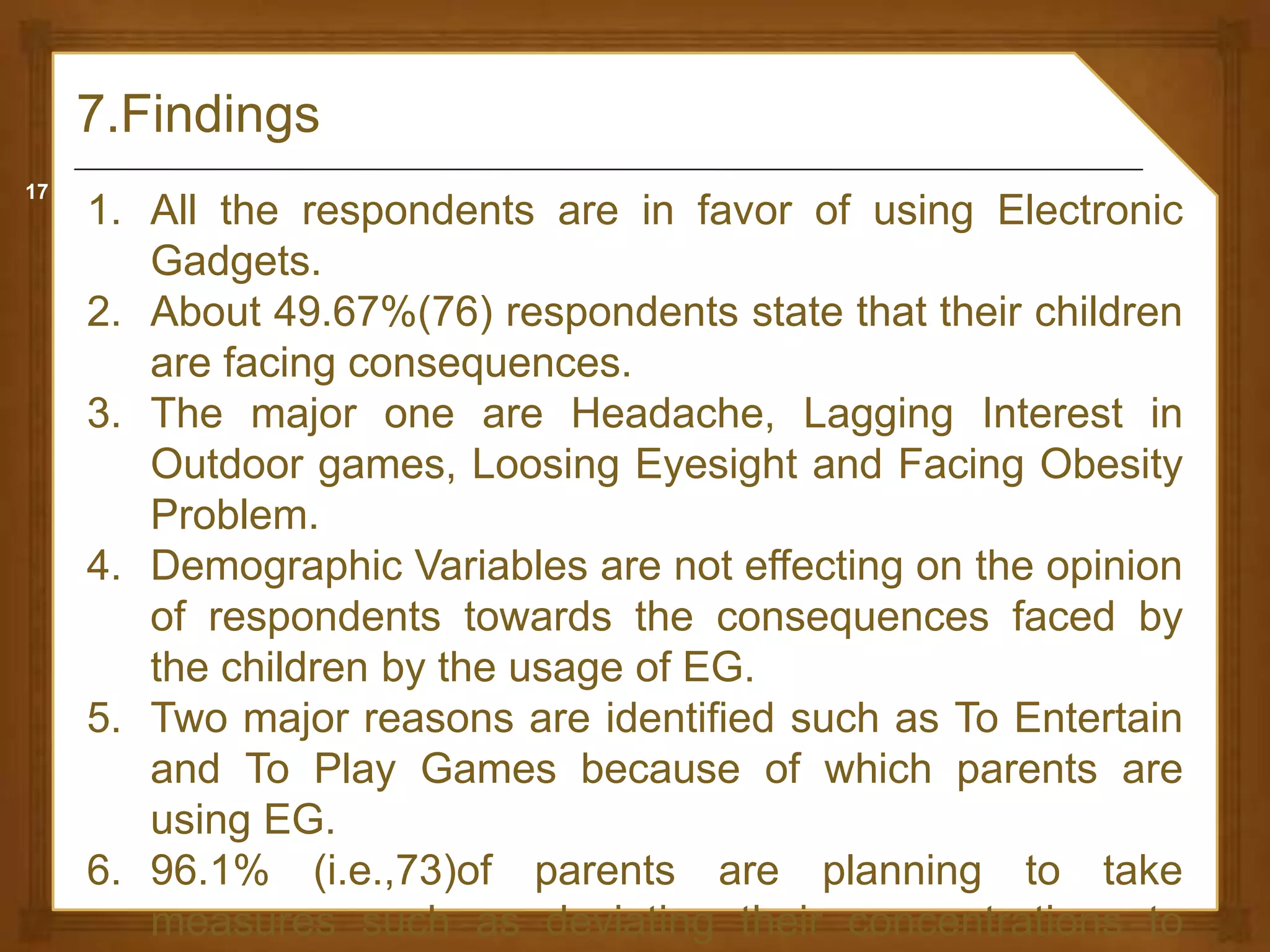 Effect of Electronic Gadgets On Children Health | PPTX