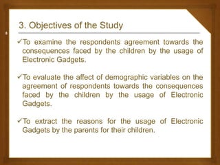 Effect of Electronic Gadgets On Children Health | PPTX