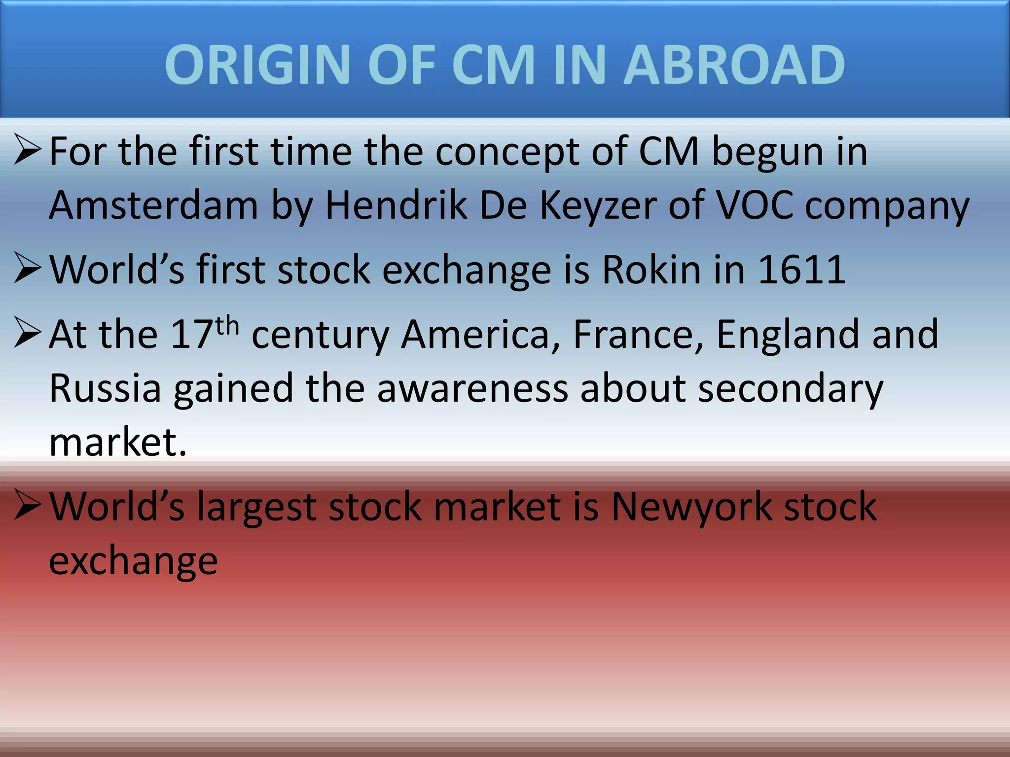 Basics of Capital Market | PPT