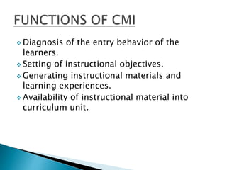 Cmi computer managed instruction | PPTX | Educational Assessment ...