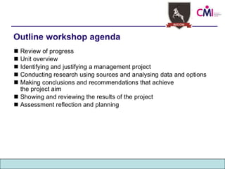 CMI Slides - Conducting A Management Project | PPTX