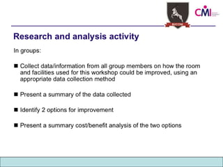 CMI Slides - Conducting A Management Project | PPTX