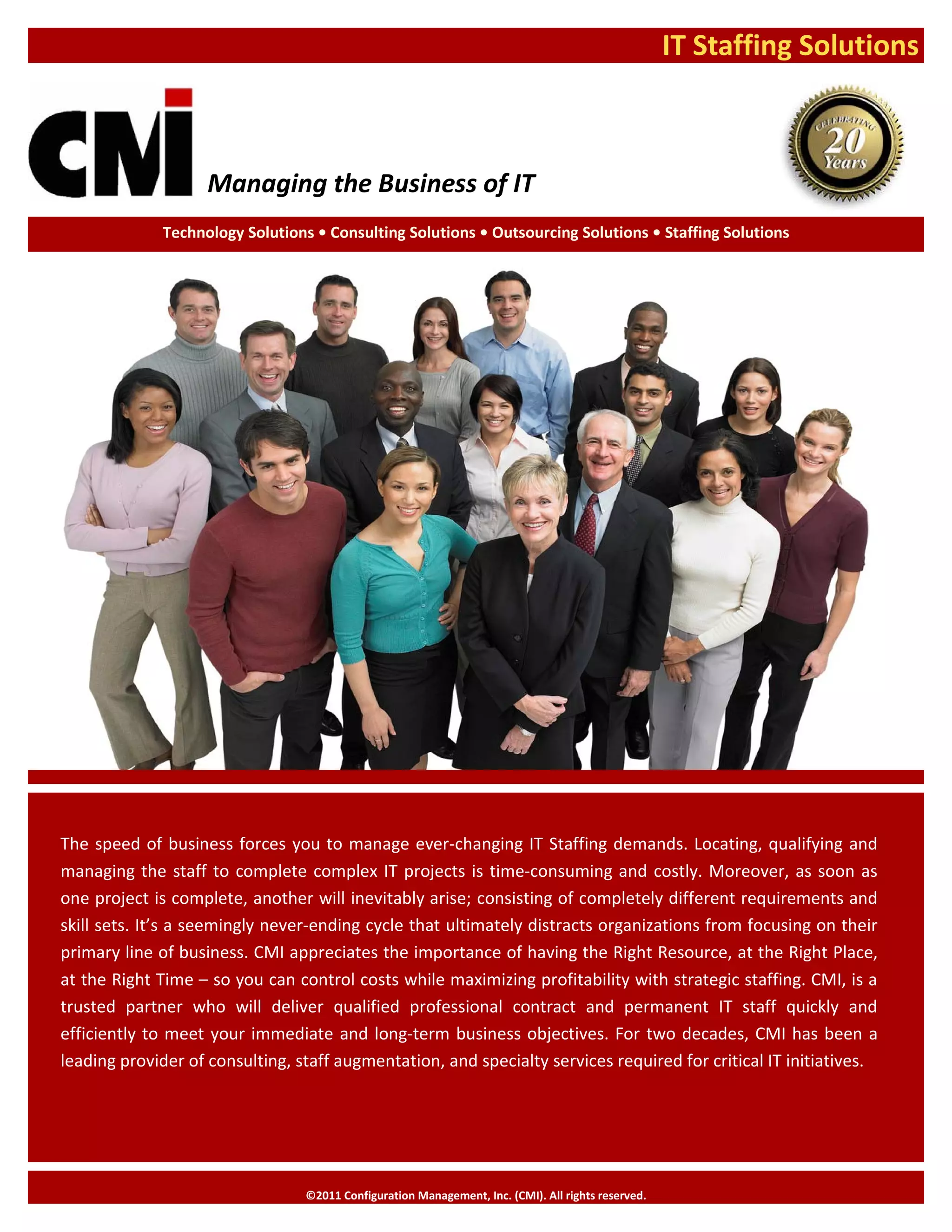 CMI Staffing Brochure | PDF