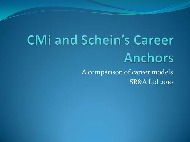 CMi And Schein’s Career Anchors | PPT