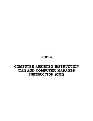 CAI &CMI | PDF