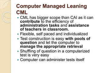 Computer manged learning and problems code 8620 bed | PPT