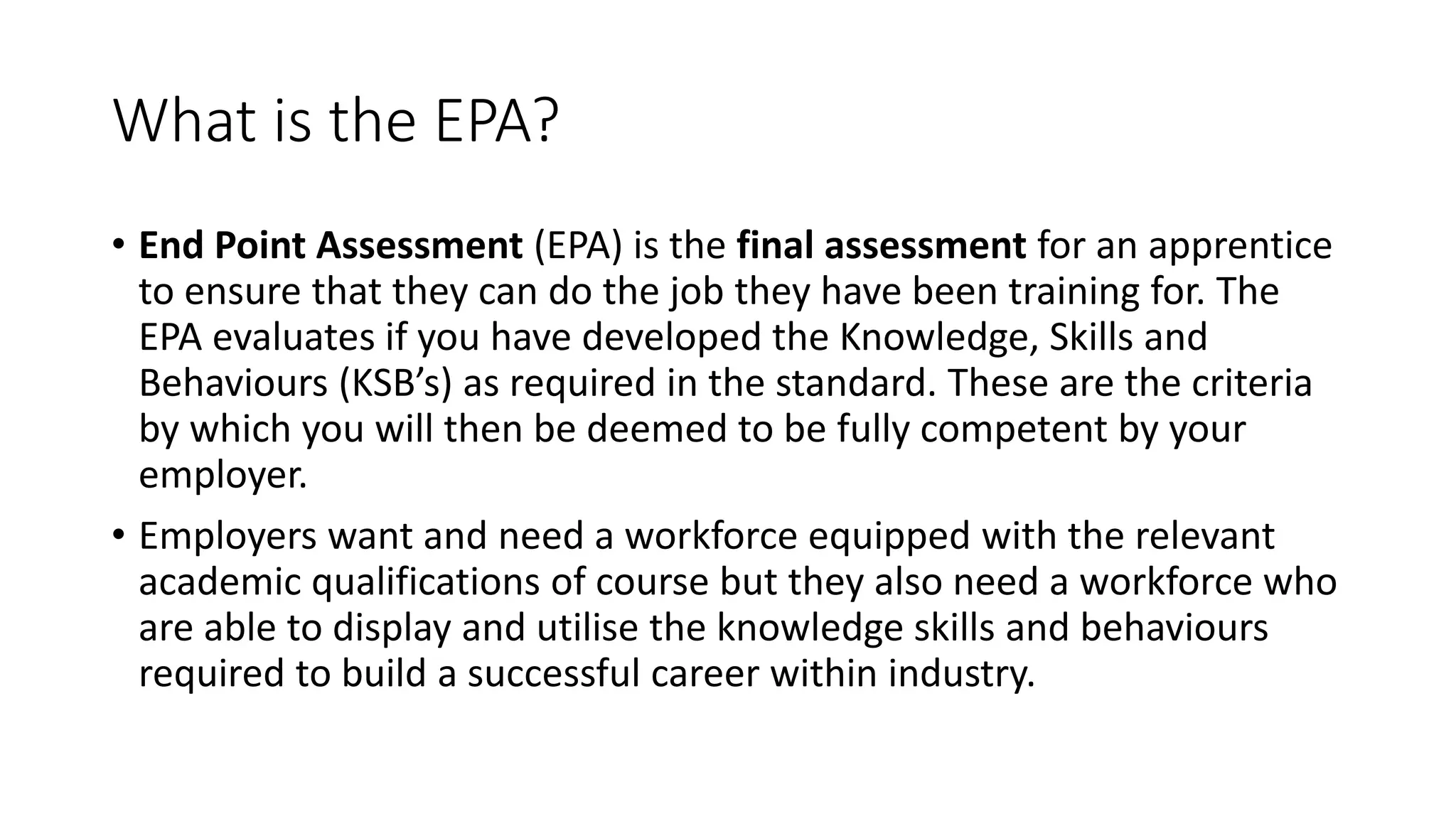 CMI End Point Assessment Presentation | PPTX