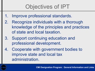 CMI Information | PPT