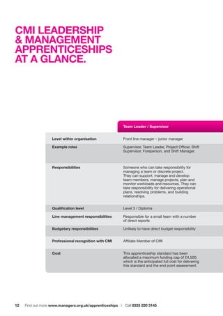 CMI Leadership and Management Apprenticeships | PDF